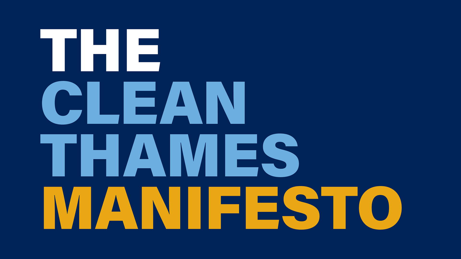 Clean Thames Manifesto | Port of London Authority